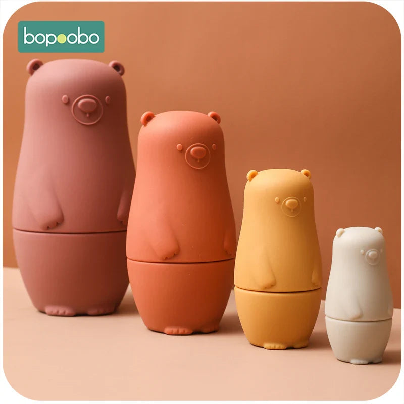 Silicone Stacking Toy Nesting Bear Matryoshka Set Holiday Gift 2025 BP ...
