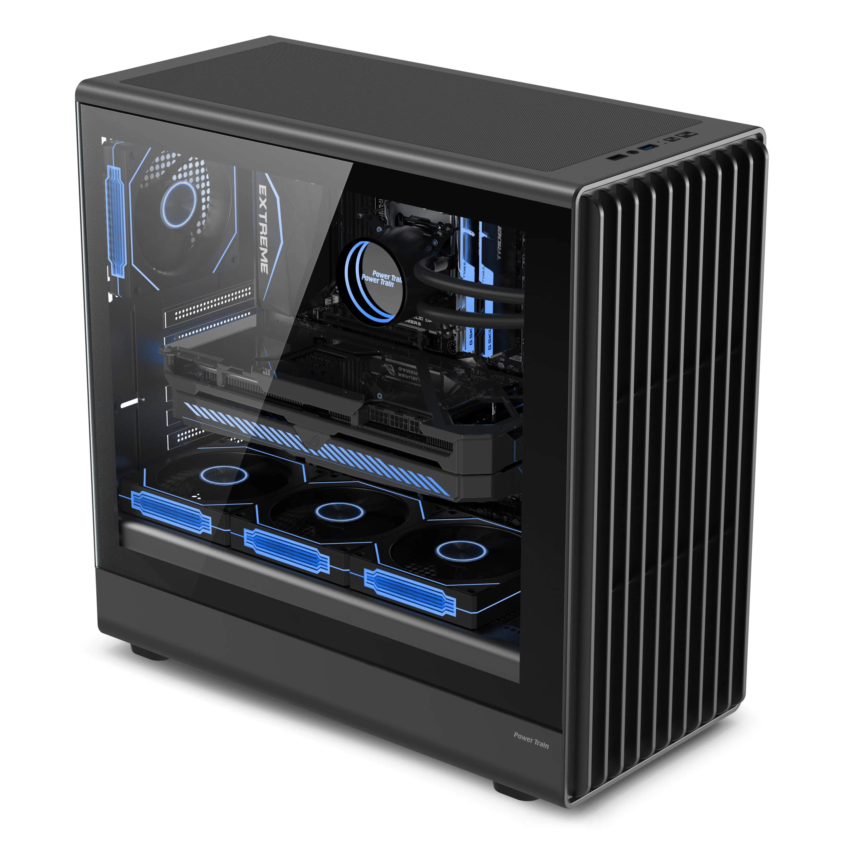 PC Case Glass Side ATX M ATX ITX Support 360mm Radiator – Incendio