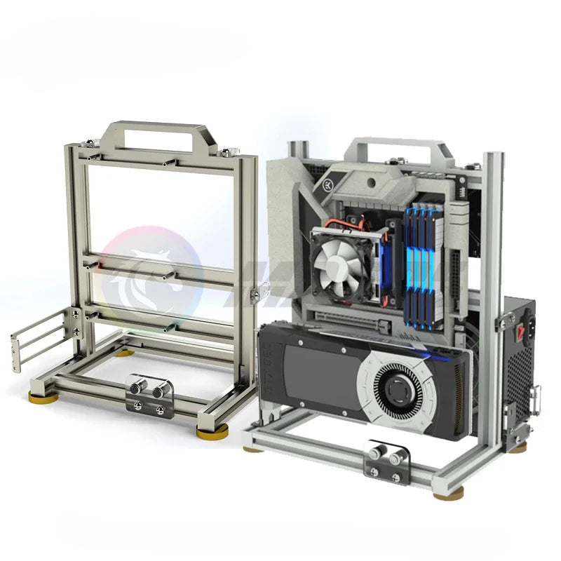 Open Frame PC Case Modular ATX MATX ITX Aluminum Rack – Incendio
